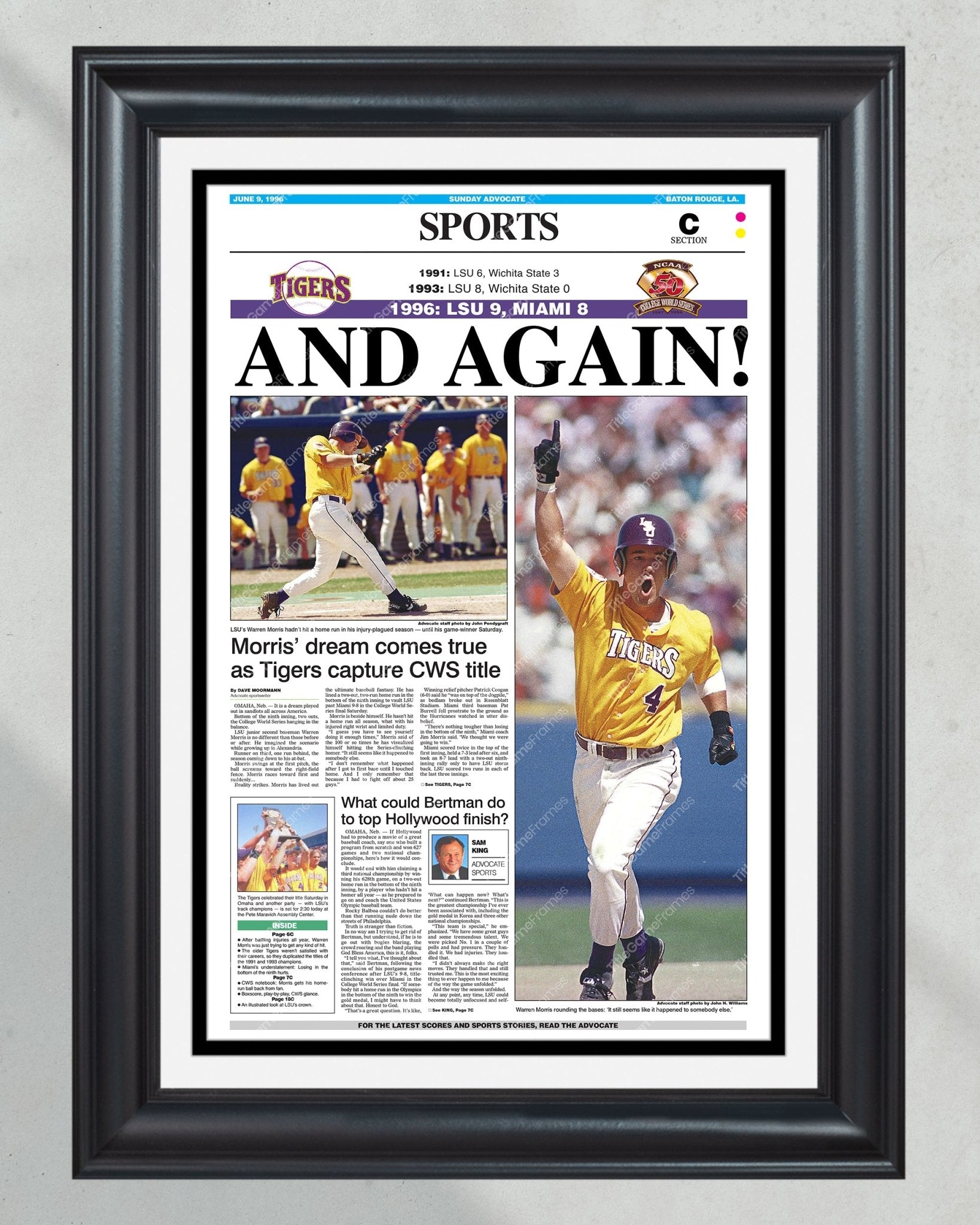 Louisiana LSU Tigers NCAA – Title Game Frames