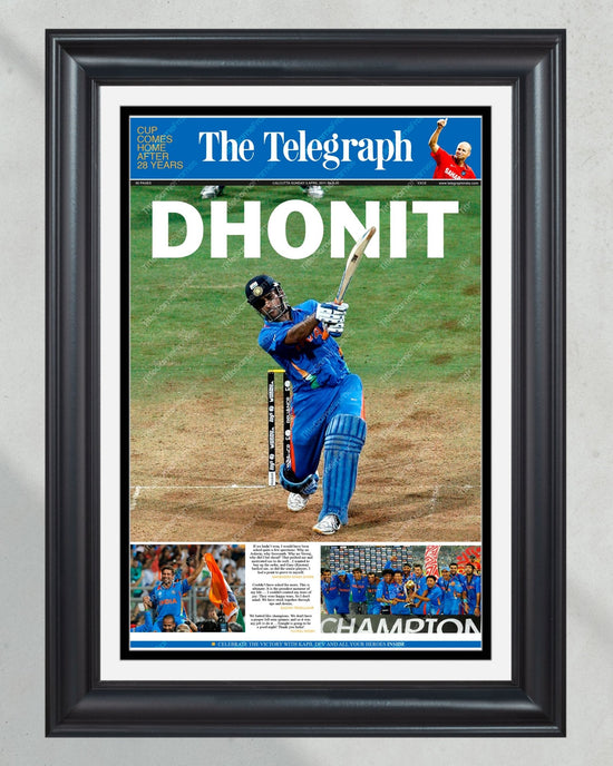 2011 India World Cup Cricket Champions Framed Newspaper Print ...