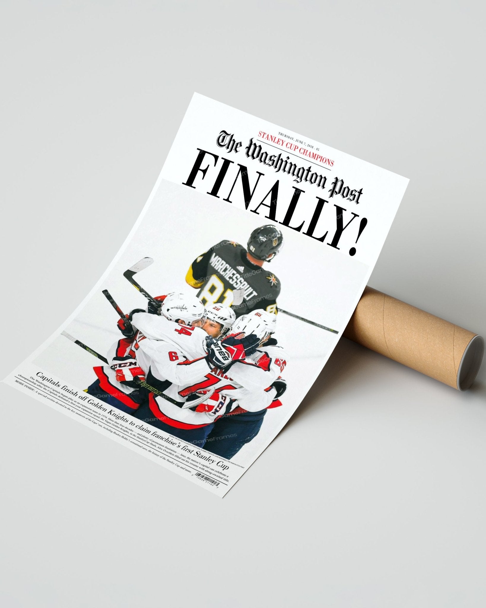 2018 Washington capitals Stanley Cup newspaper front page print – Title ...