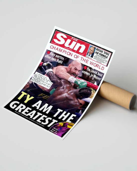 Tyson Fury vs. Deontay Wilder III Framed Newspaper Print ...