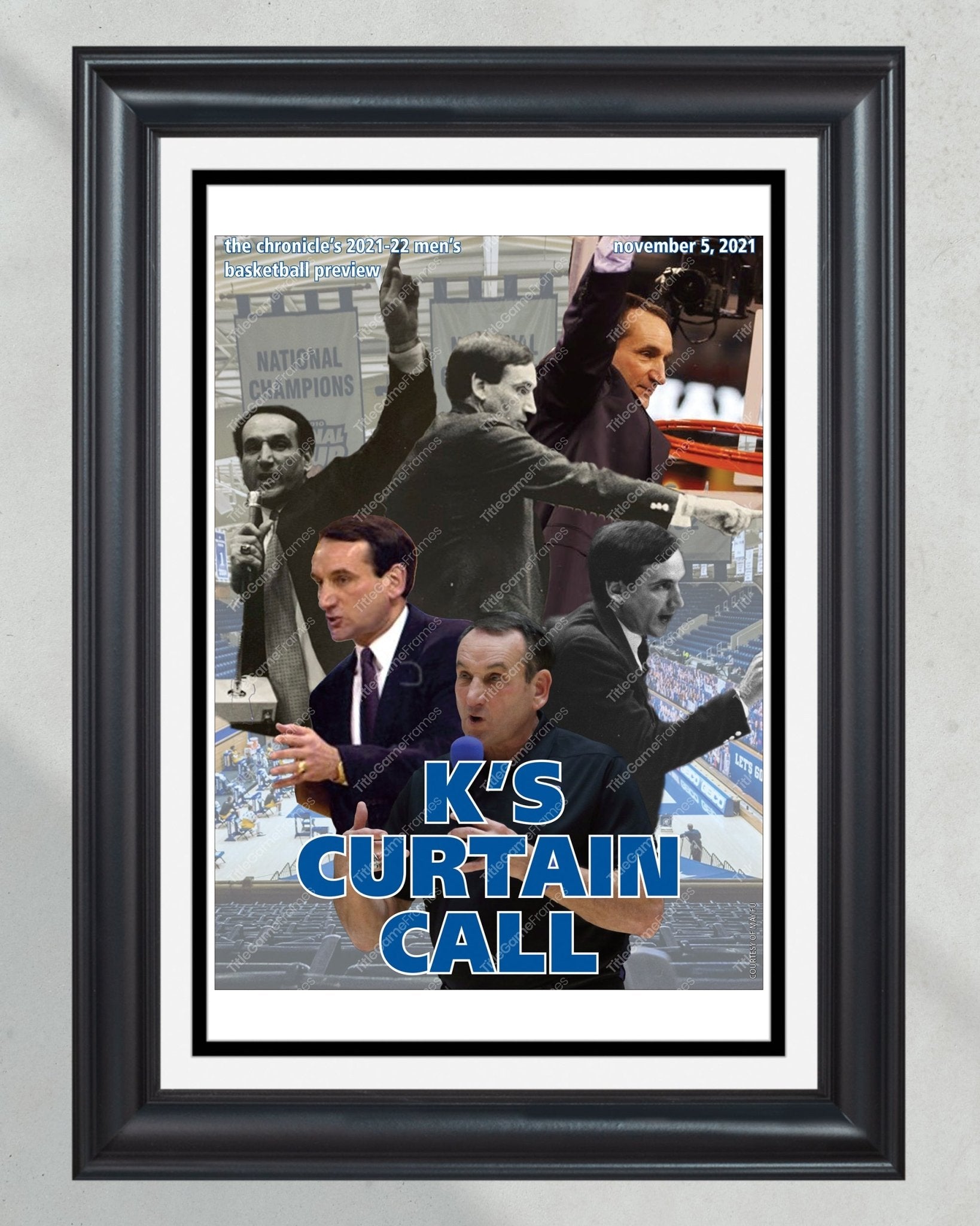 2022 Duke Blue Devils Coach K Farewell Framed Newspaper Print ...