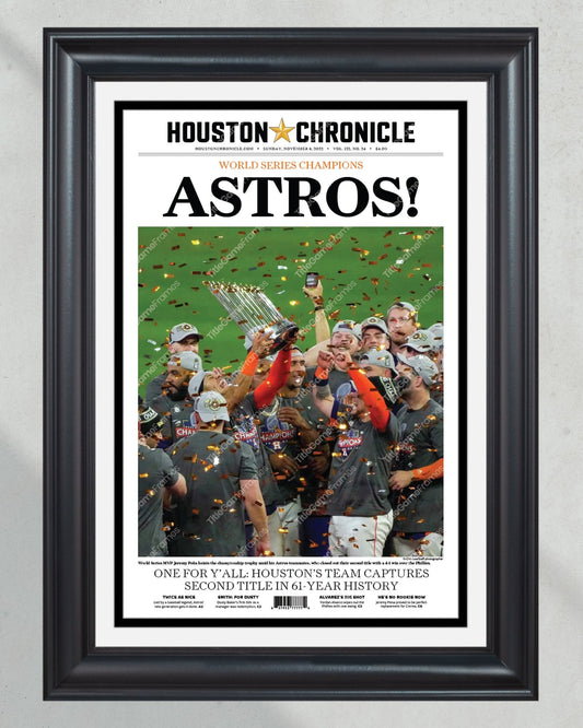 Shop Houston Astros MLB Memorabilia | Framed Newspaper Headlines ...