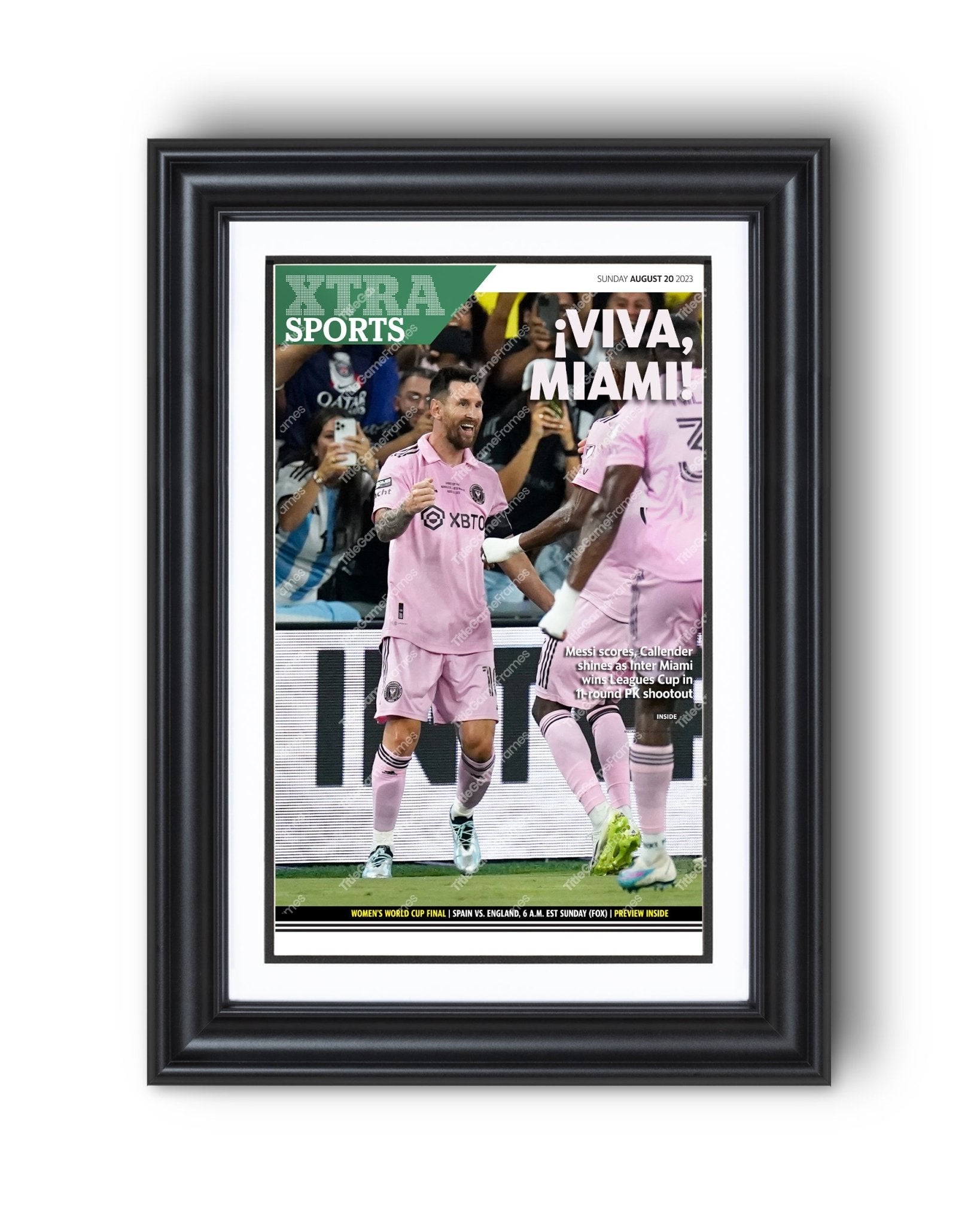 2023 Inter Miami CF Leagues Cup Champions Framed Newspaper ...