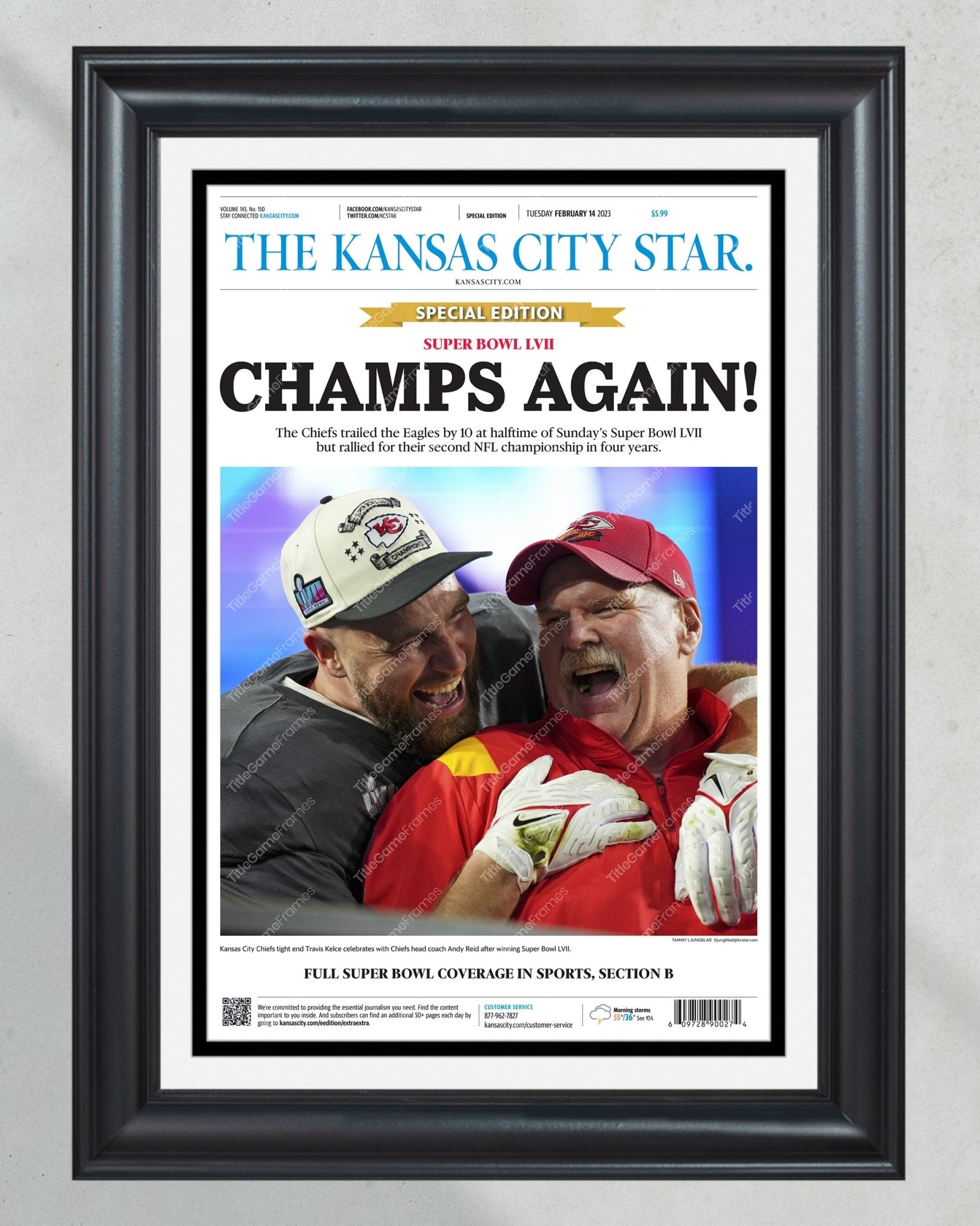 Shop Kansas City Chiefs Commemorative Front Page Newspapers ...