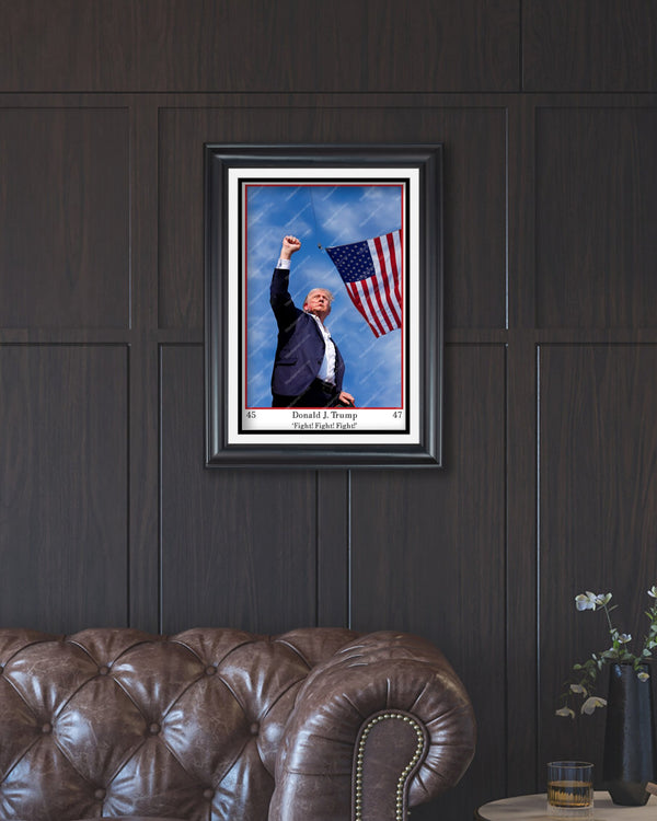 2024 Donald Trump 'Fight Fight Fight' Rally Incident – Framed Portrait ...