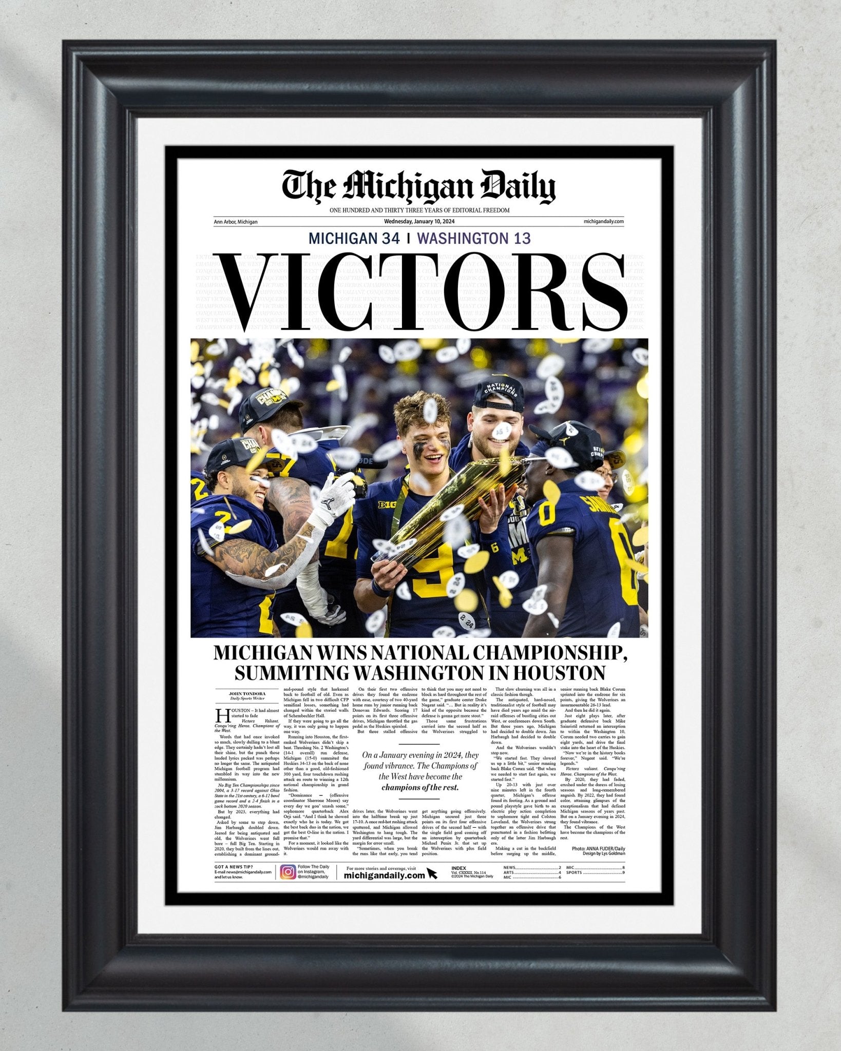 2024 Michigan Wolverines 'VICTORS' National Champions - Michigan Daily ...
