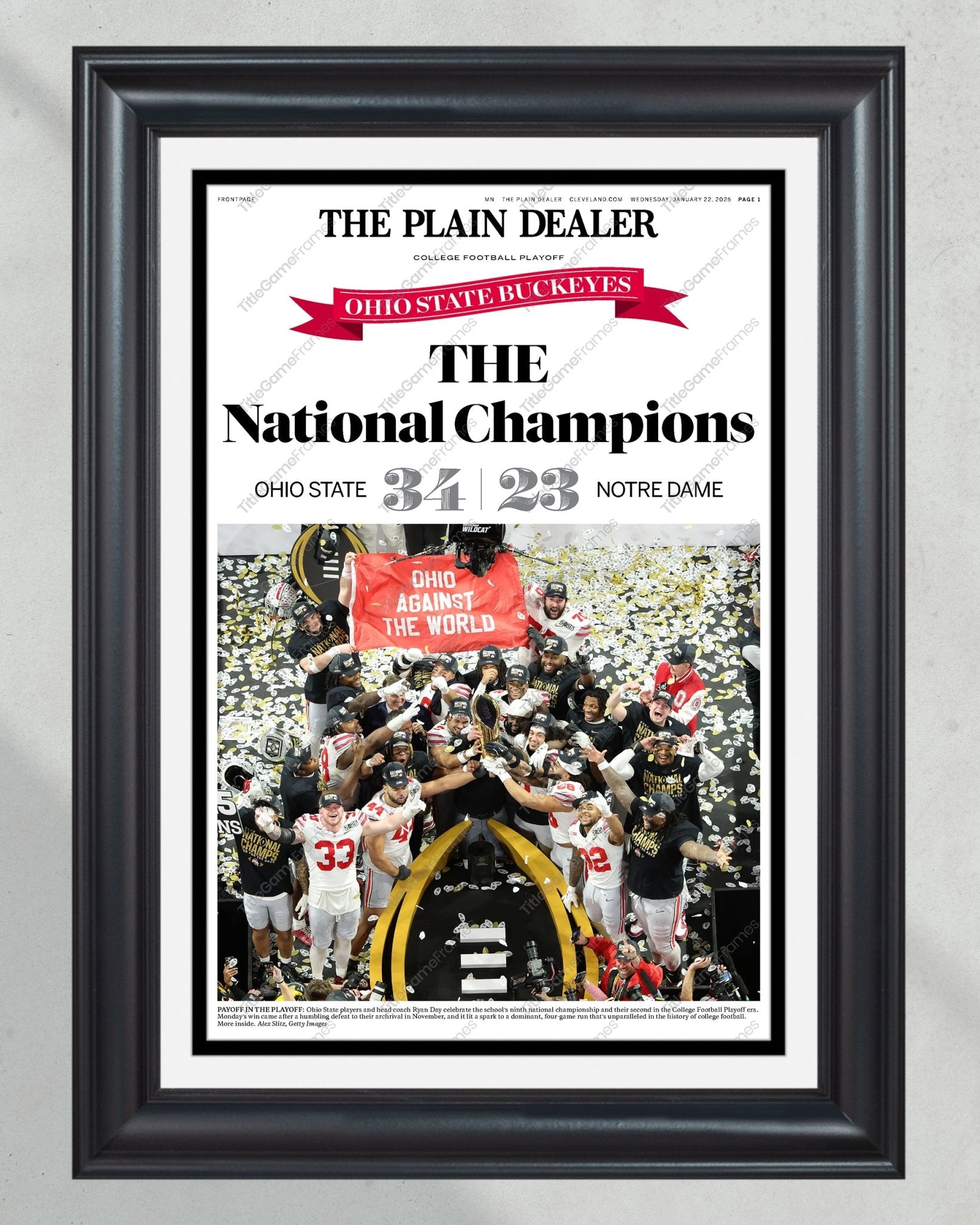 2025 Ohio State CFP Champions "THE National Champions" Plain Dealer Ne ...