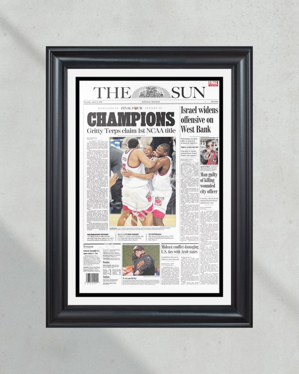 2002 Maryland Terrapins UMD NCAA College Basketball Champions Framed F ...