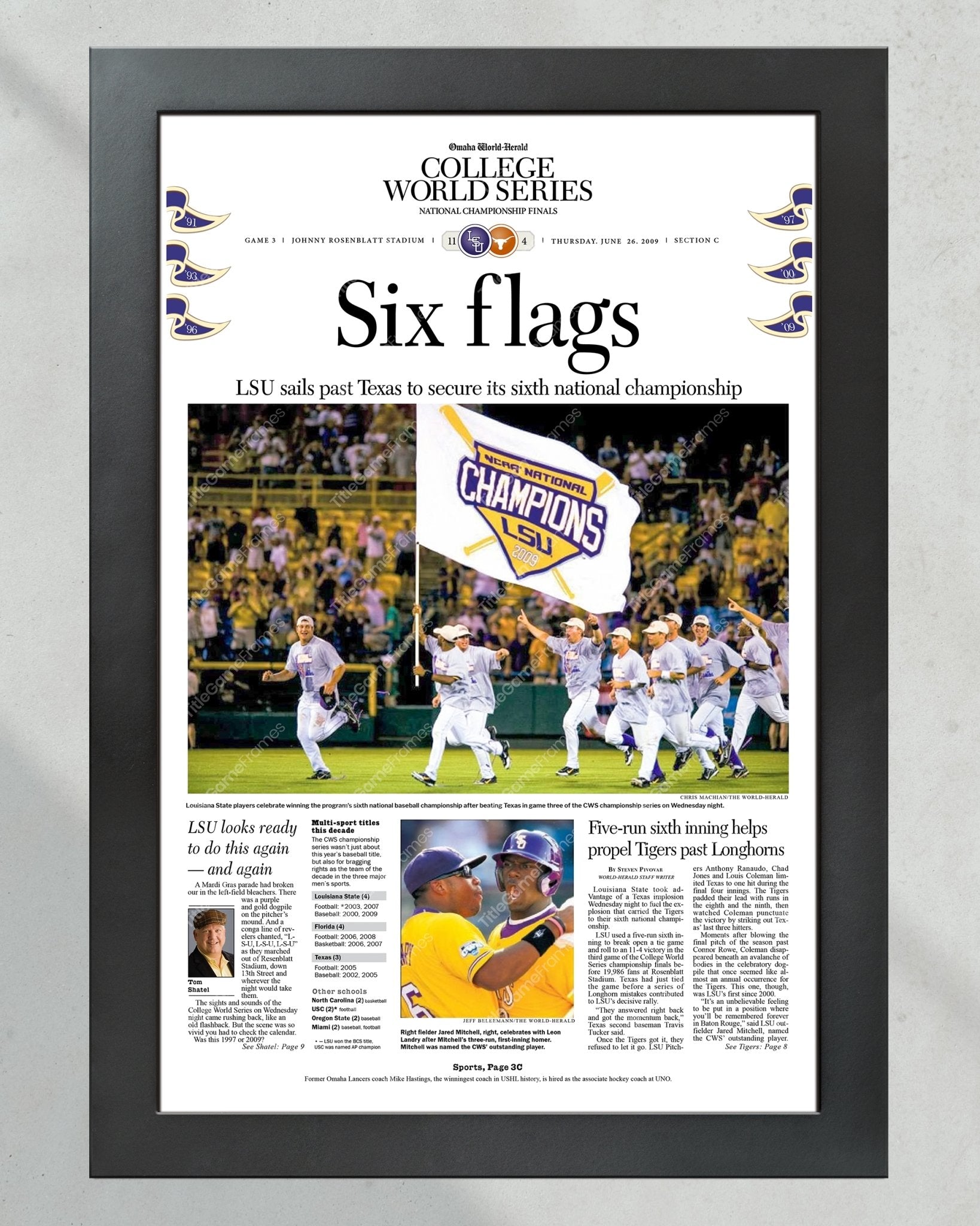 2009 LSU Tigers World Series Champions Newspaper - Collector's Edition ...