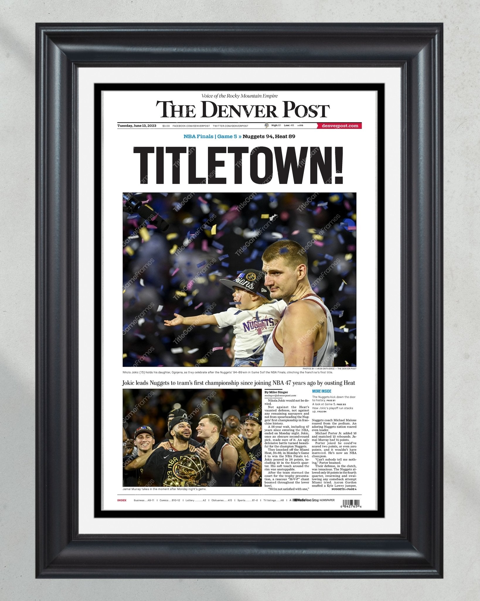 Basketball & NBA Memorabilia | Shop Handmade Newspaper Headlines ...