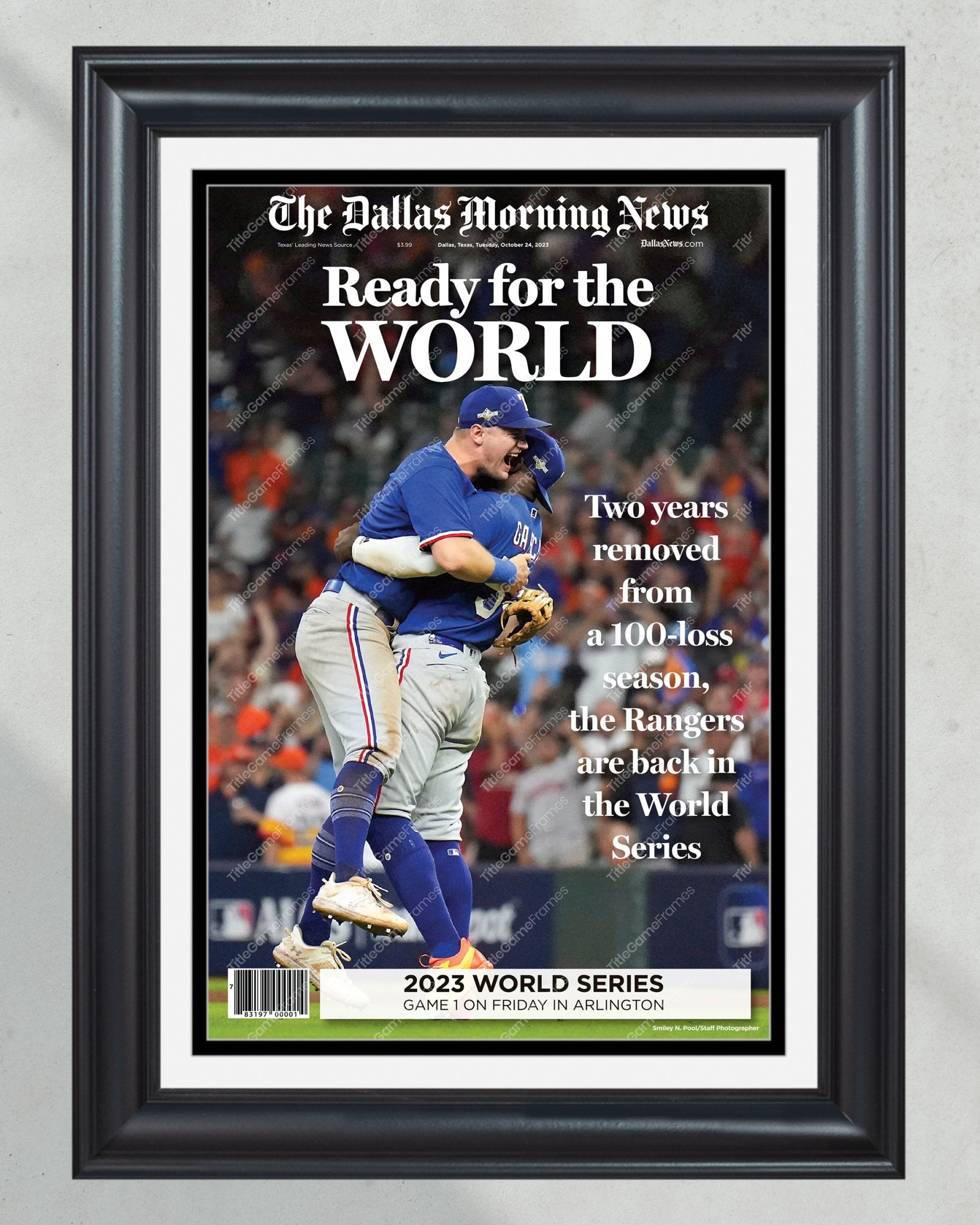 2023 Texas Rangers ALCS Champions Framed Newspaper - Official ...