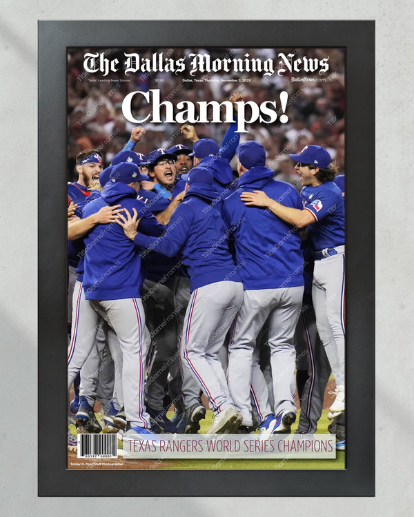 2023 Texas Rangers World Series "Champs" Framed Newspaper – Title Game ...