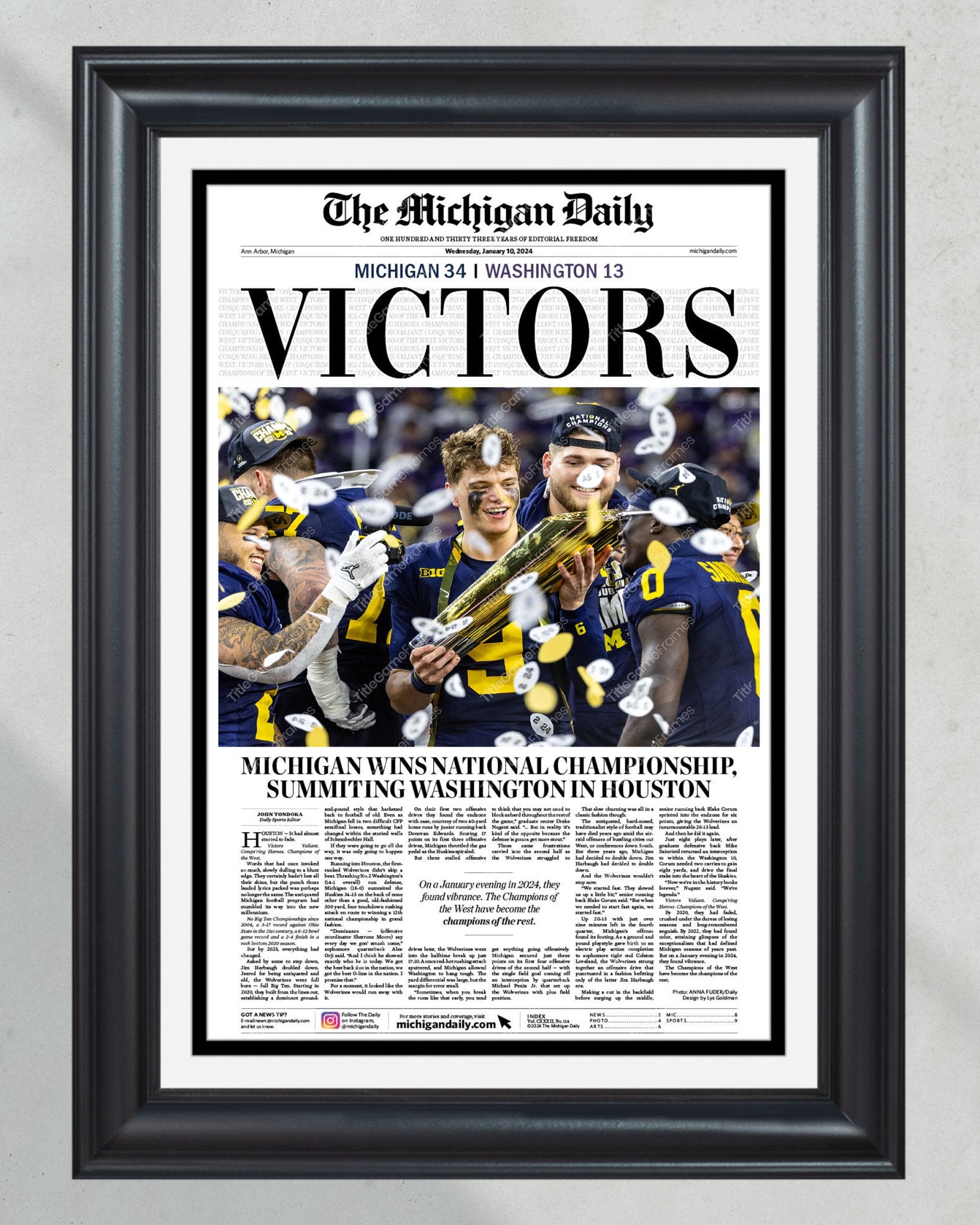 2024 Michigan Wolverines 'VICTORS' National Champions - Michigan Daily ...