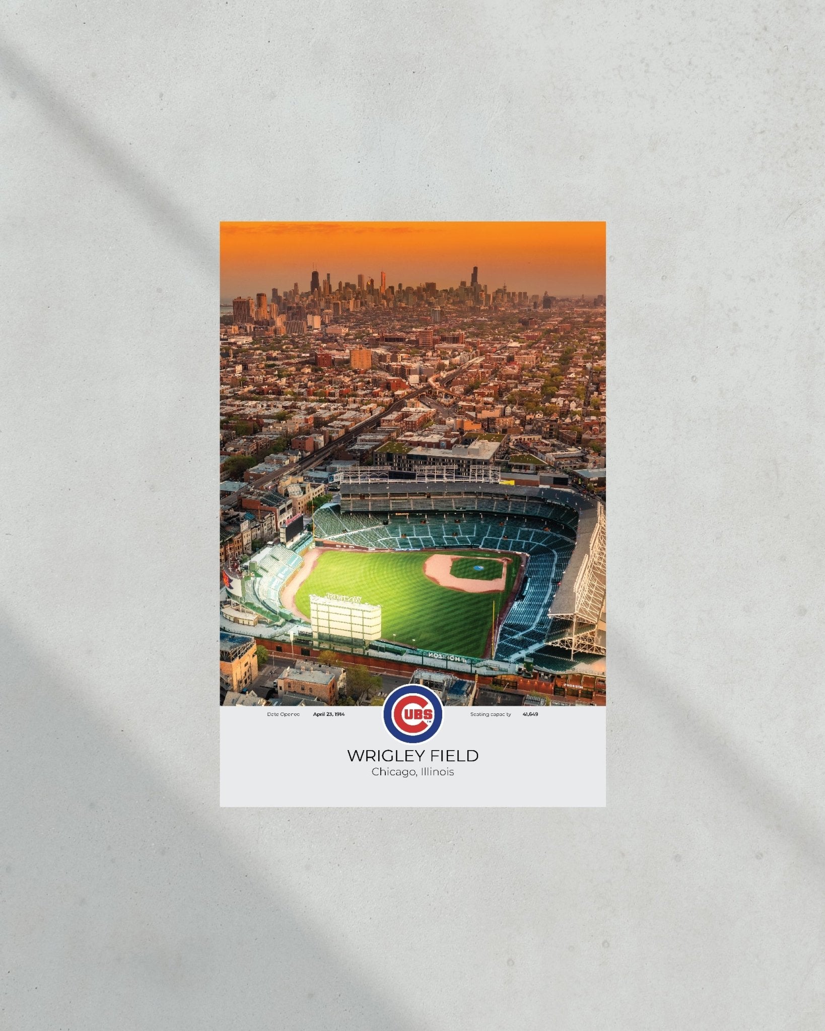 Shop Chicago Cubs Wrigley Field Stadium Framed Baseball Newspaper ...