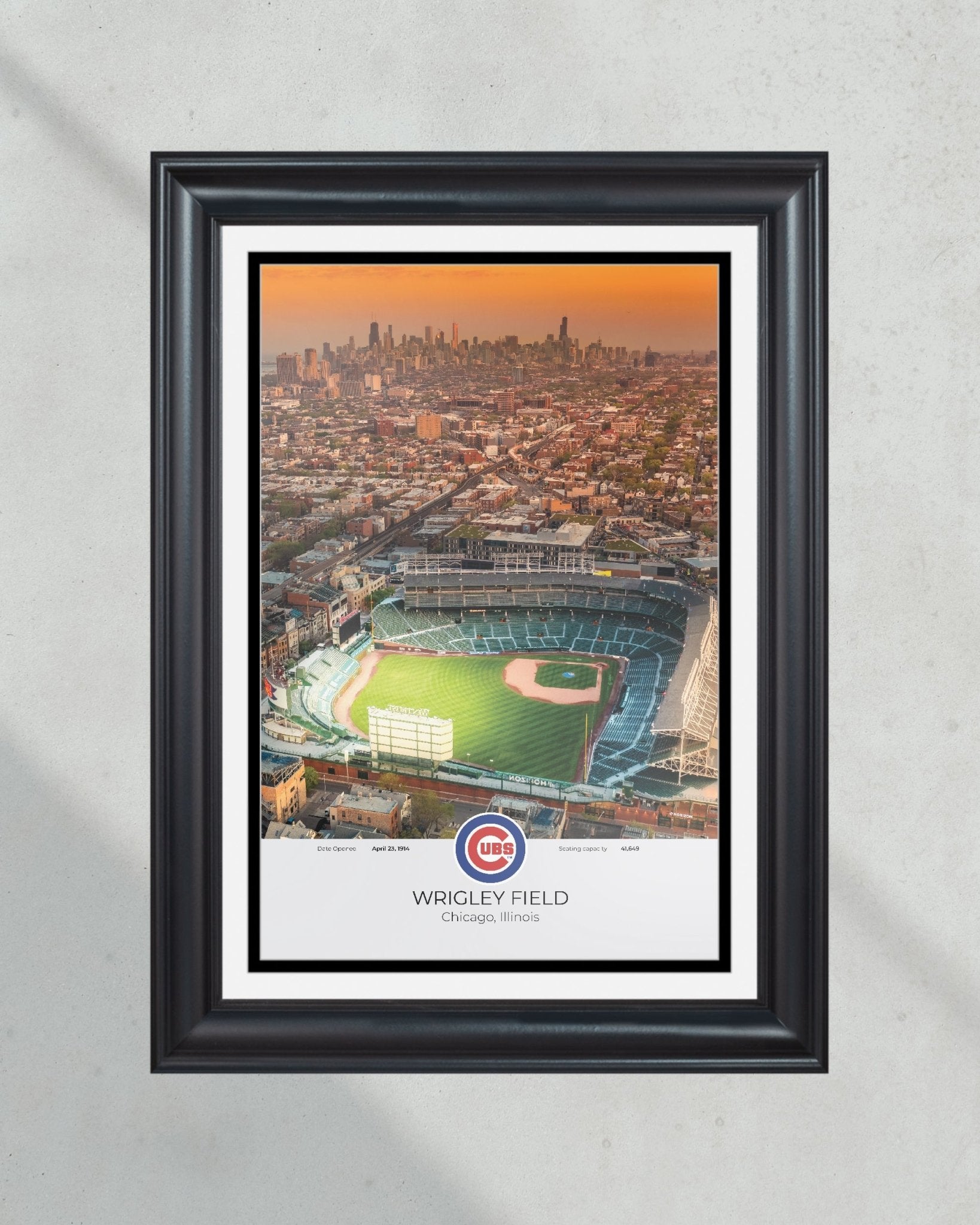 Shop Chicago Cubs Wrigley Field Stadium Framed Baseball Newspaper ...