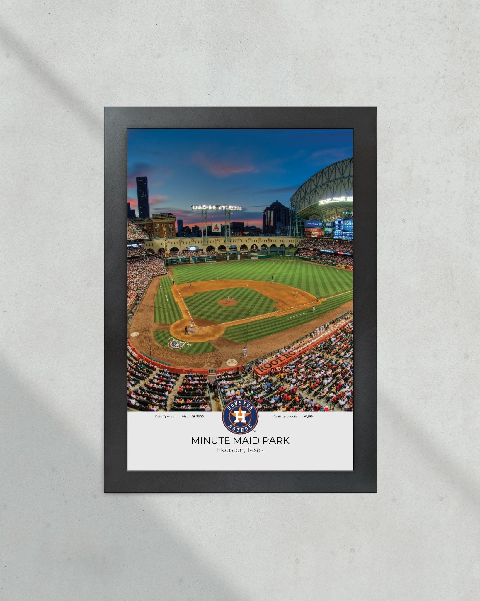 Shop Houston Astros Minute Maid Park Stadium Framed Baseball Newspaper ...